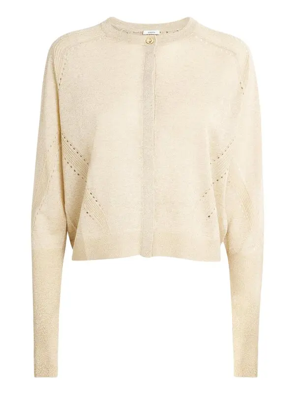 JOSEPH Lurex-knit Cardigan - Yellow