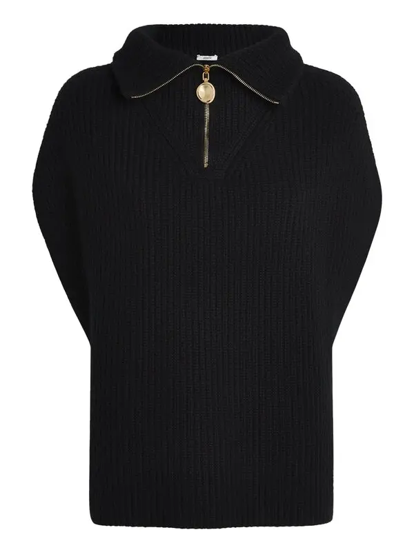 JOSEPH Cashmere-blend Ribbed Raffet Sweater - Black