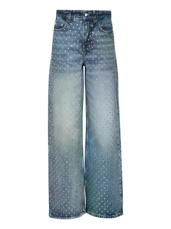 Monse Crystal-studs Embellished Jeans - Blue