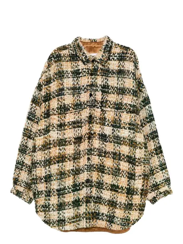 Monse Oversized Shirt Coat - Brown