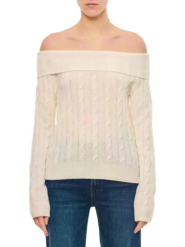 Ralph Lauren Off-shoulder Pullover - Neutrals