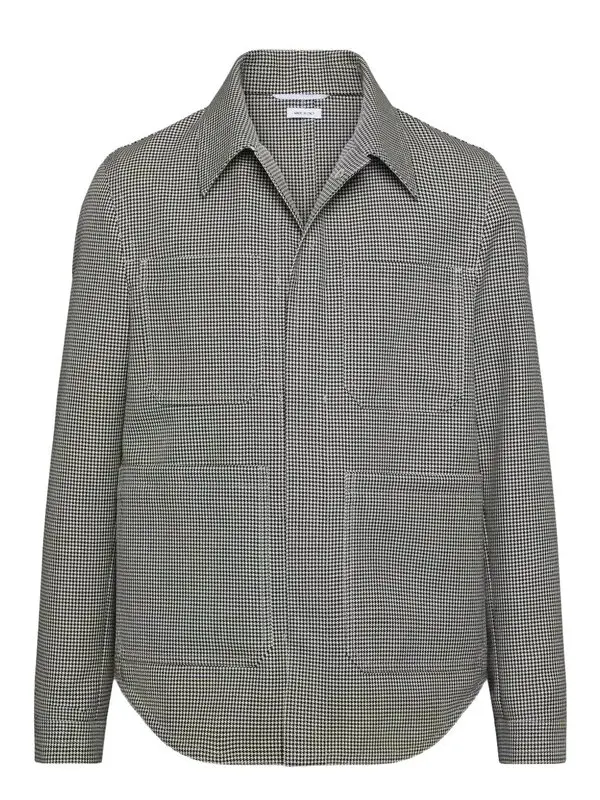 Thom Browne Houndstooth Shirt Jacket - Grey