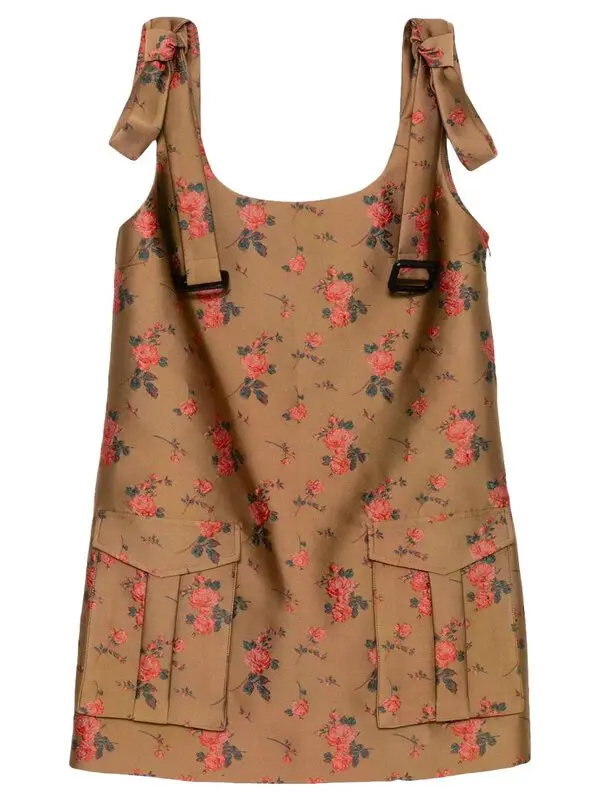 Monse Cargo Mini Dress - Brown