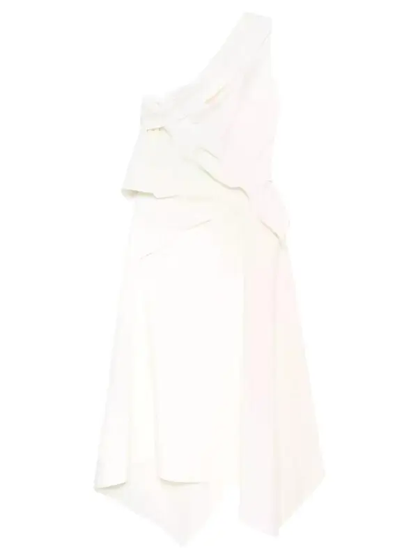 Monse Draped One-shoulder Dress - Neutrals
