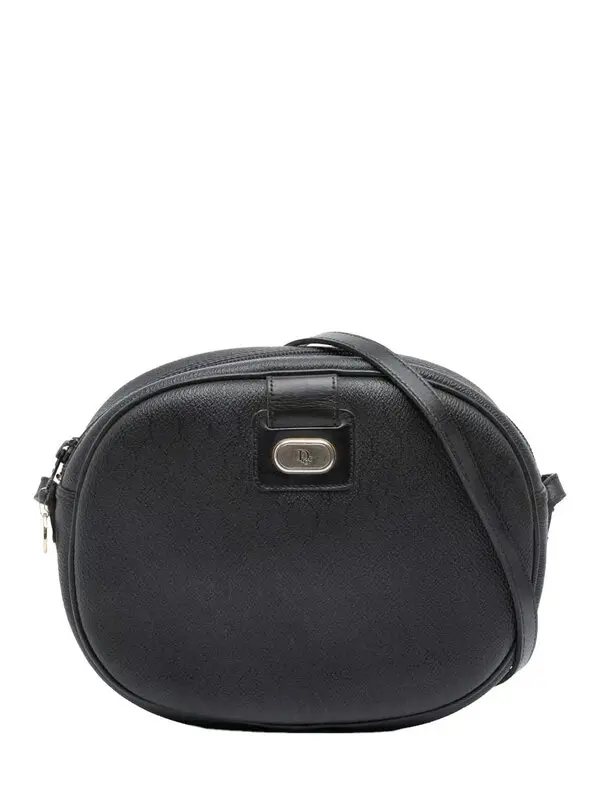 Dior 20th Century Honeycomb Coated Canvas Crossbody Bag - Black