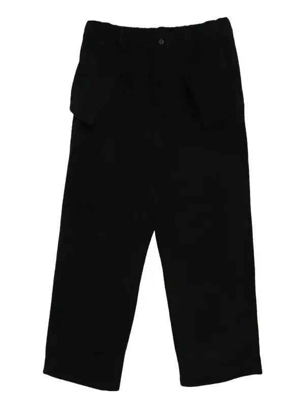 Yohji Yamamoto Padded Pocket Wide-leg Trousers - Black