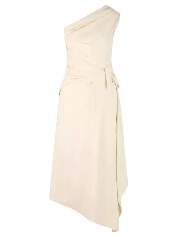 Monse Draped One-shoulder Dress - Neutrals