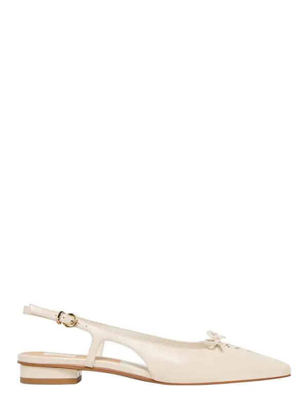 DOLCEVITA Owana Slingback Flats - Off White Leather