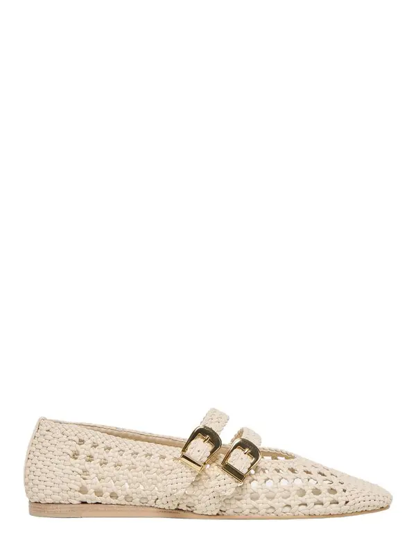 DOLCEVITA Baylee Woven Ballet Flats - Creme Woven Stella
