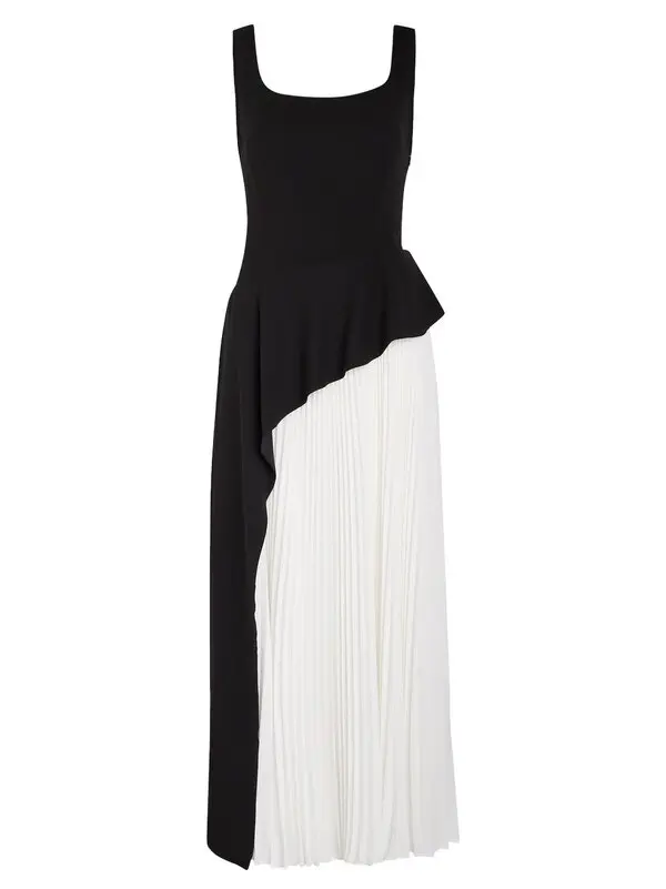 Simkhai Zayla Colour-blocked Crepe Maxi Dress - Black