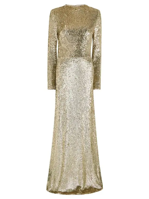 Simkhai Beatrice Sequin-embellished Gown - Gold