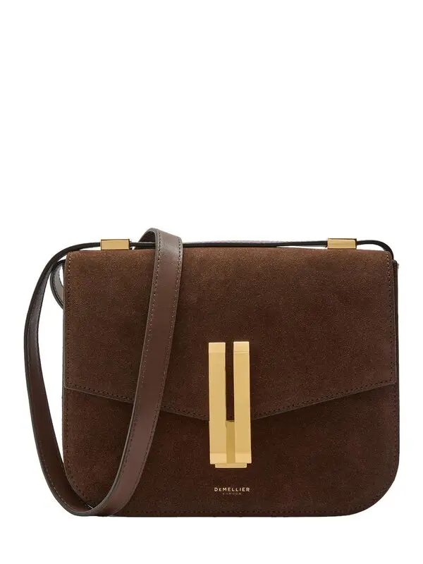 DEMELLIER Vancouver Grained Leather Cross-body Bag - Dark Brown