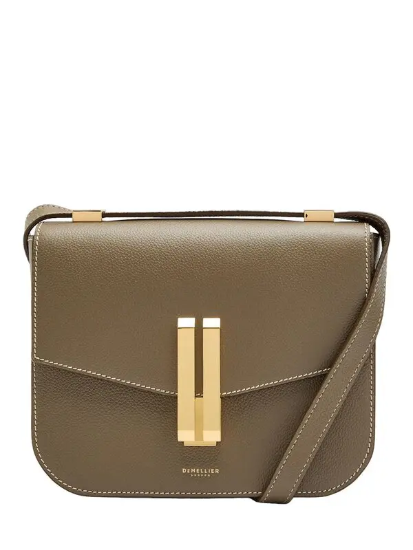 DEMELLIER Vancouver Grained Leather Cross-body Bag - Taupe