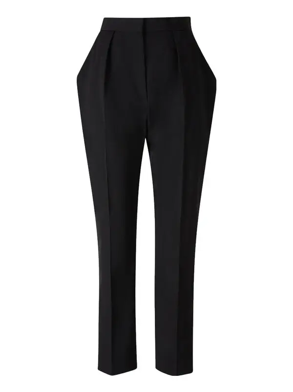 Balmain Wool Dress Trousers - Black