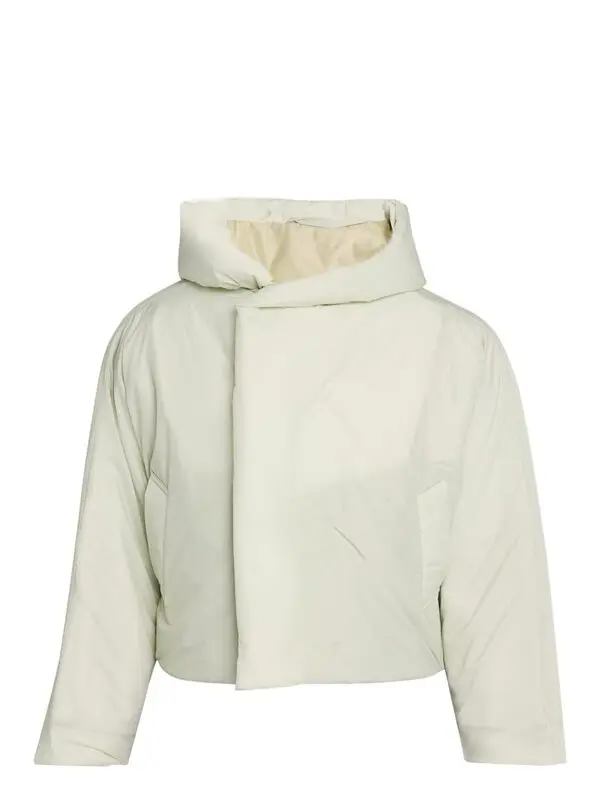 Issey Miyake Duvet Hooded Short Coat - White/grey