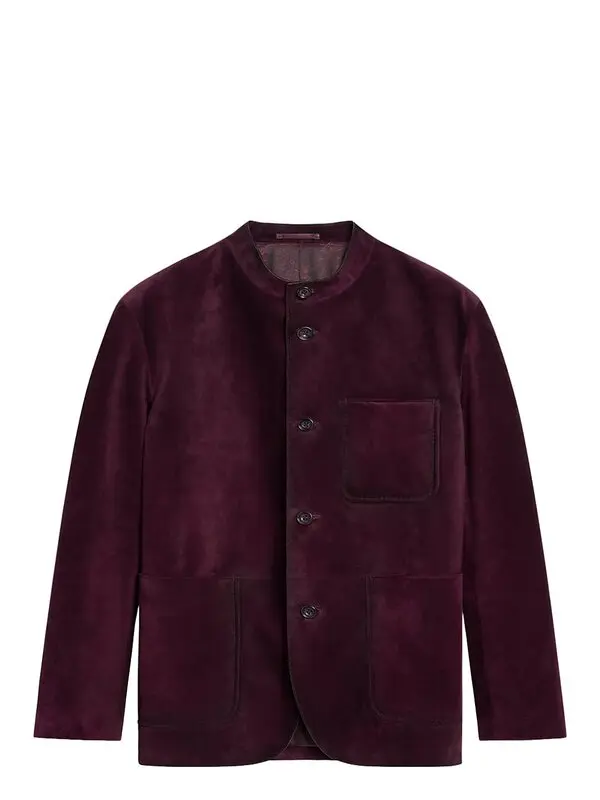Berluti Suede Patina Chore Jacket - Purple Grape