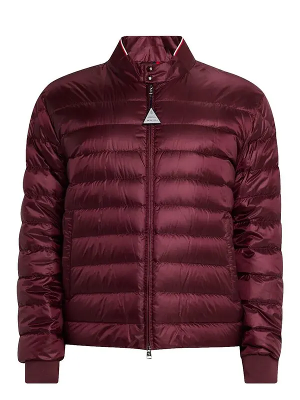 Moncler Quilted Nylon Short Down Jacket - Antique Red