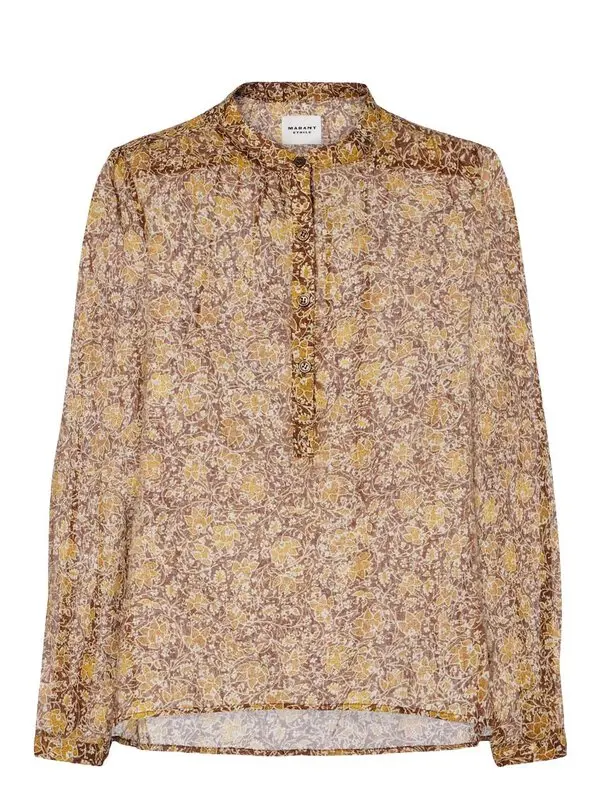 MARANT ETOILE Maria Floral Cotton Voile Blouse - Multicoloured