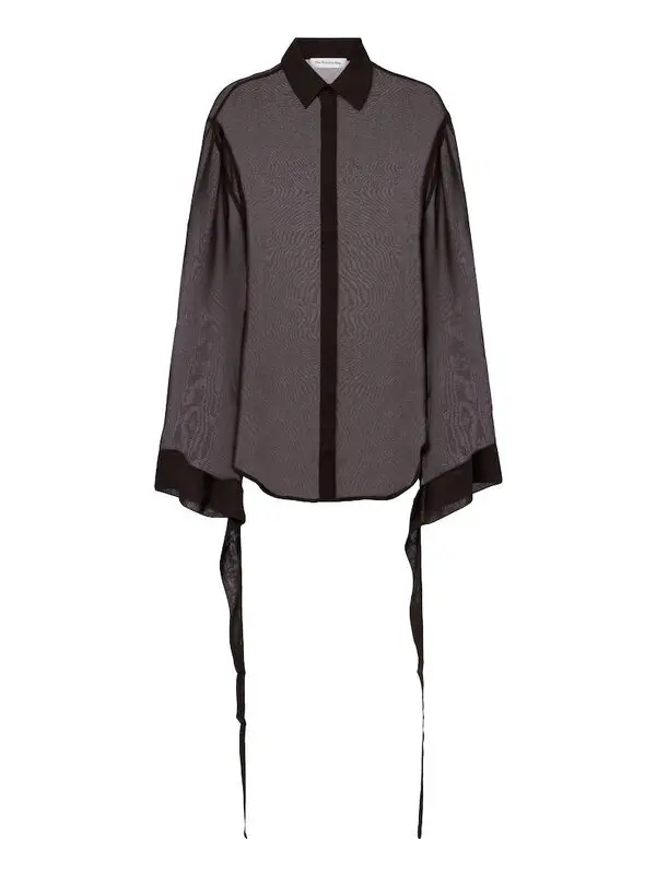 THE FRANKIE SHOP Chiffon Shirt - Brown