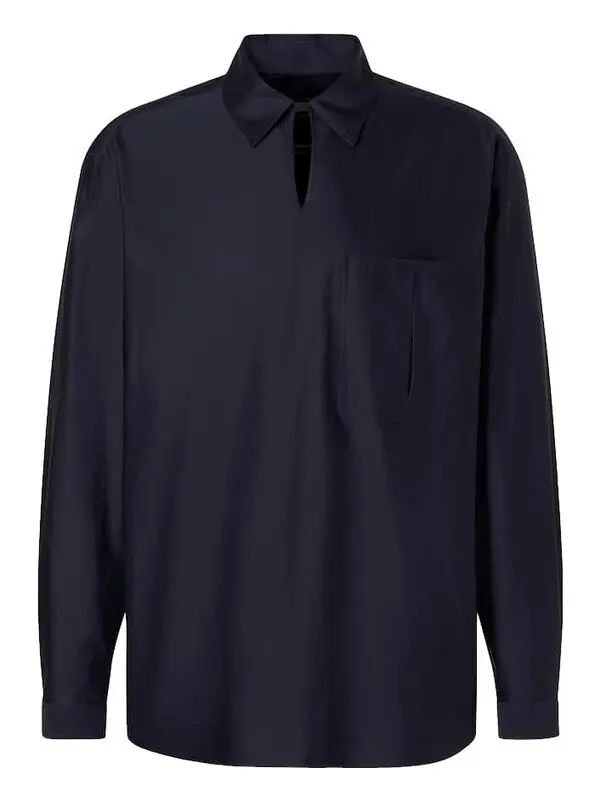 Giorgio Armani Cotton And Silk Shirt - Blue