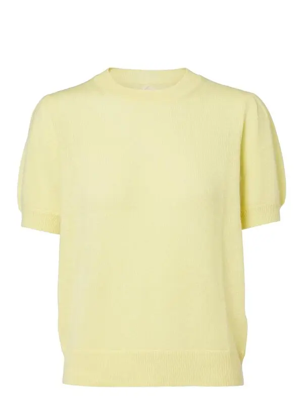 Jardin Des Orangers Knitted Cashmere Top - Yellow