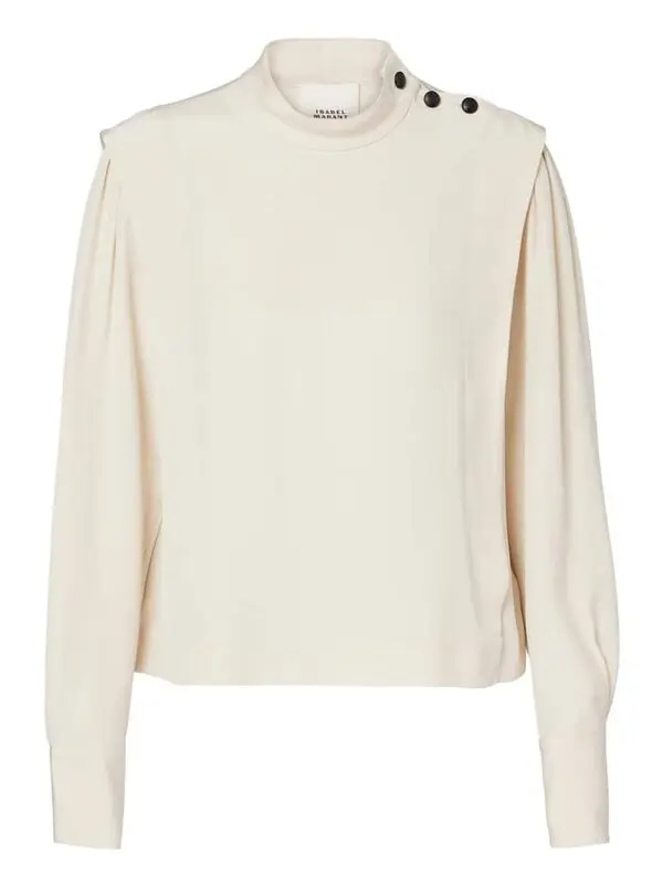 Isabel Marant Felissa Crêpe Blouse - White
