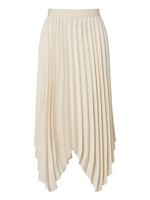 Isabel Marant Felixa Plissé Crêpe Midi Skirt - White