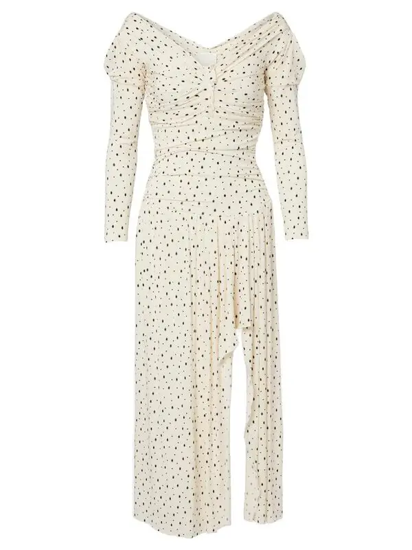 Isabel Marant Giovana Jersey Midi Dress - White