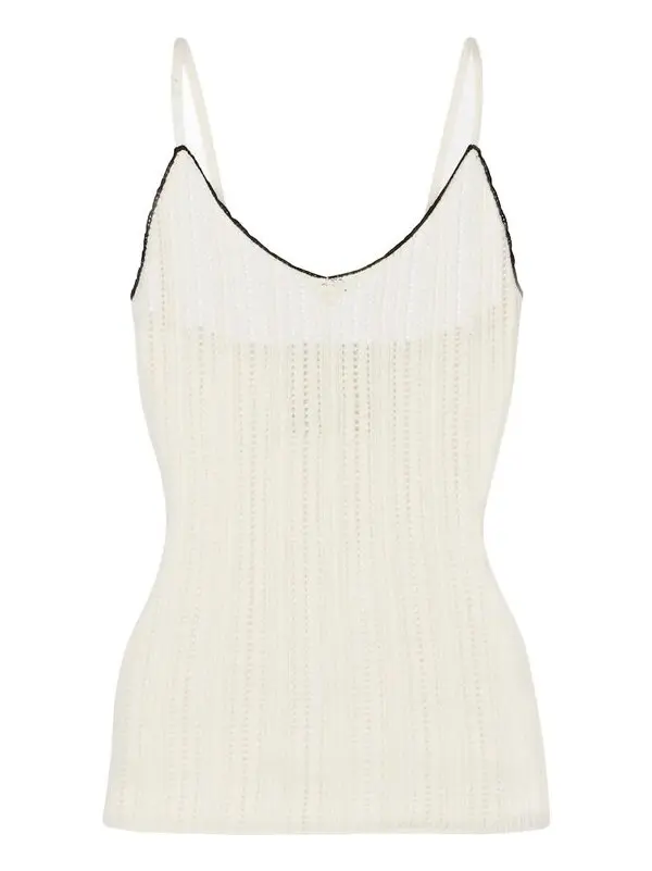 Isabel Marant India Pointelle Silk And Cotton Camisole - White