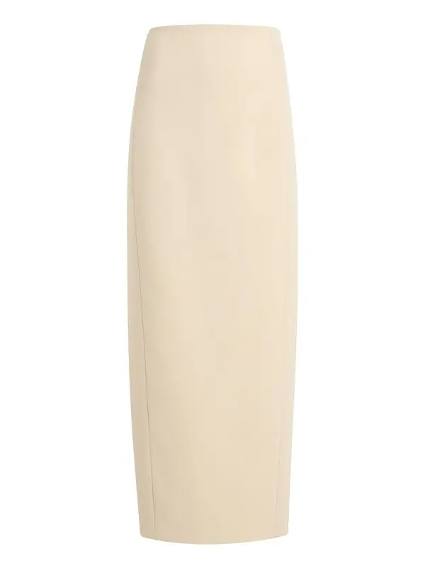 Khaite Lyle Mixed Crepe Maxi Skirt - Ivory