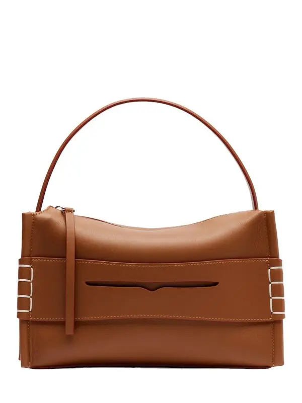 JW Anderson Loafer Leather Top-handle Bag - Brown