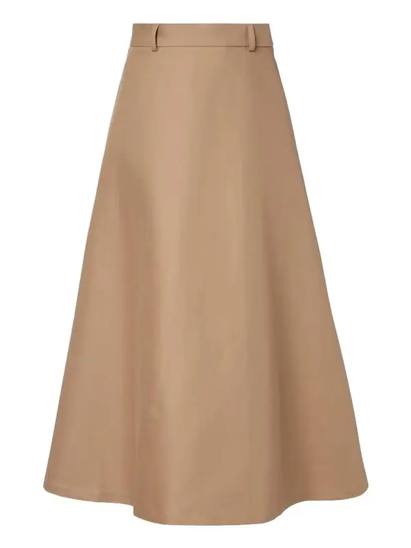 RÓHE Cotton Midi Skirt - Beige