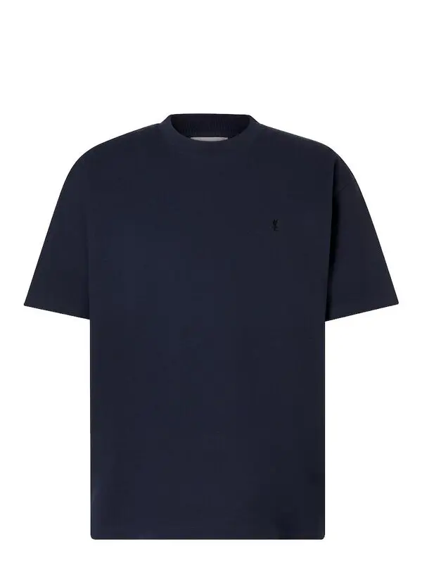 Saint Laurent Cotton-blend T-shirt - Blue