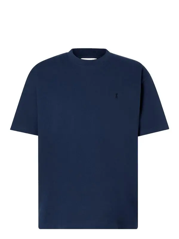 Saint Laurent Cotton-blend T-shirt - Blue