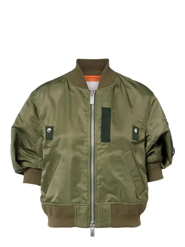 Sacai Canvas Bomber Jacket - Green