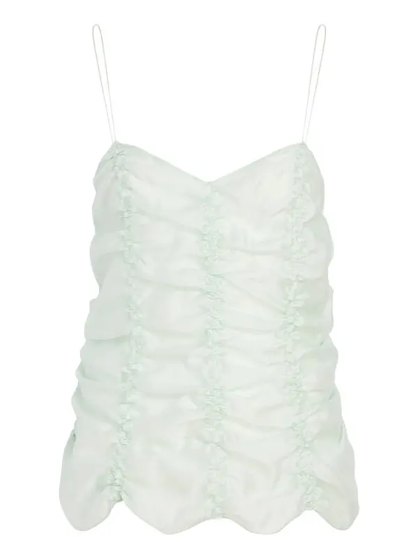Khaite Inara Ruched Top - Green