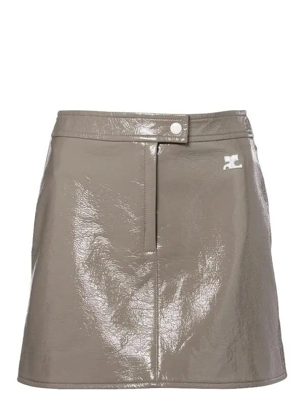 COURREGES Courrèges Vinyl Miniskirt - Grey