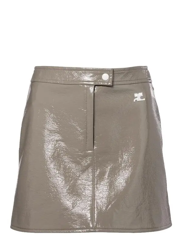COURREGES Vinyl Mini Skirt - Grey