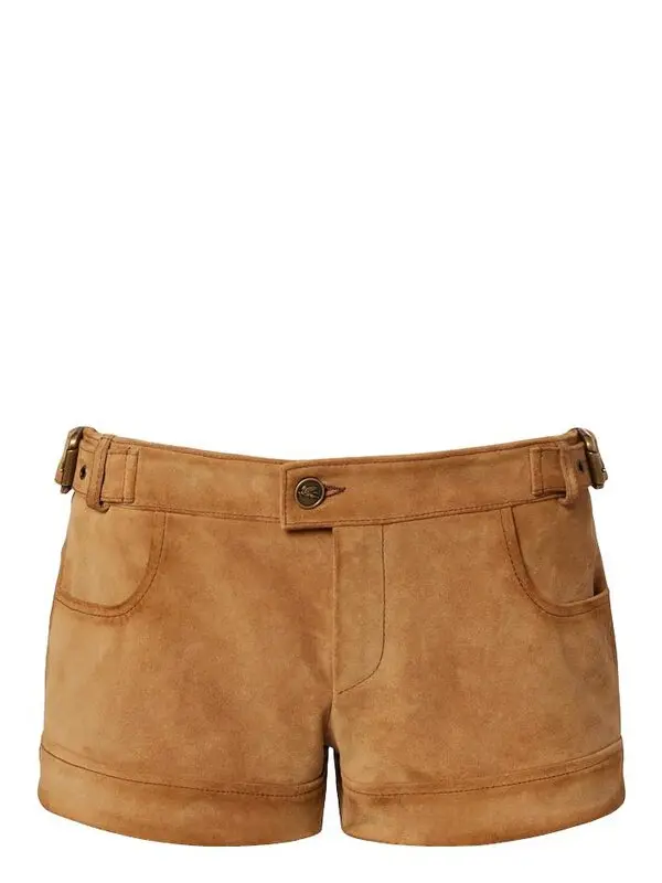 Etro Suede Shorts - Brown