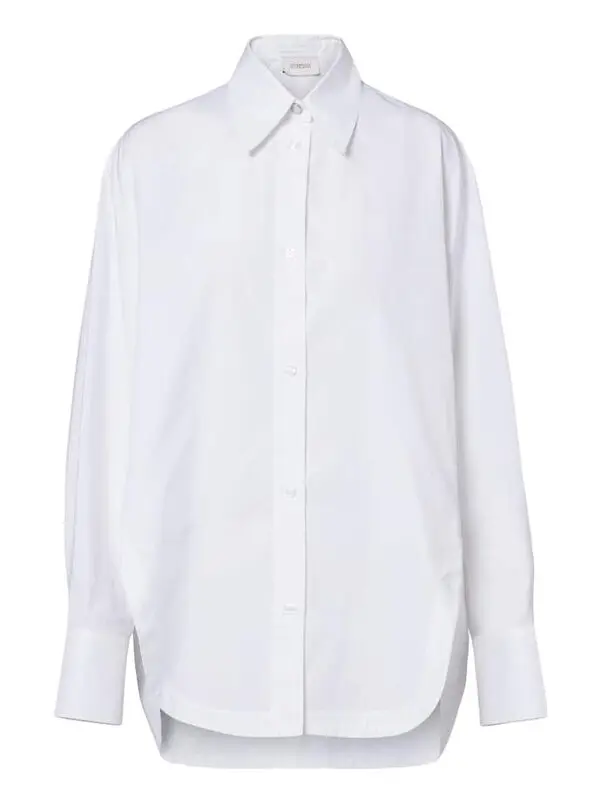 Sportmax Ovest Oversized Cotton Poplin Shirt - White
