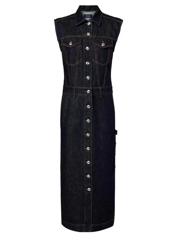 Sportmax Farfalla Denim Midi Dress - Blue