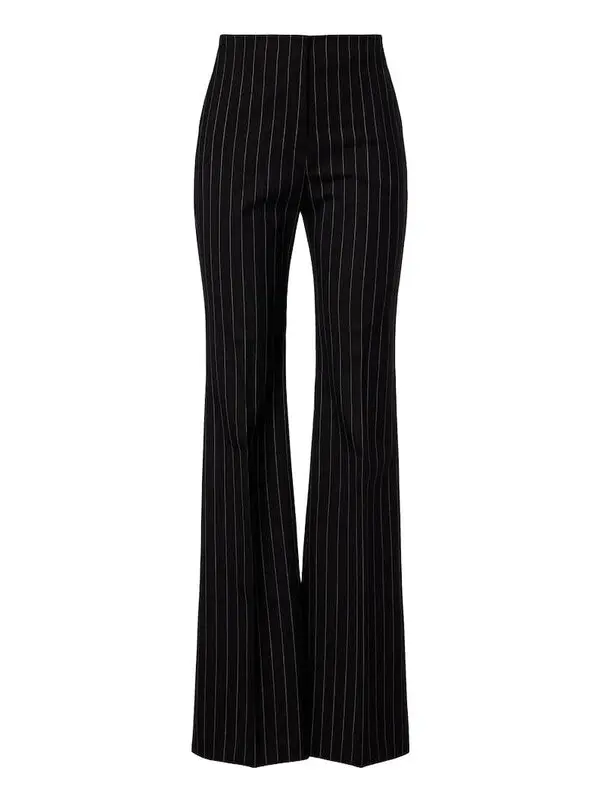 Sportmax Visino Flared Wool-blend Pants - Black