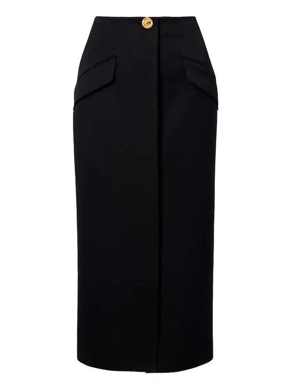 Givenchy Wool Pencil Skirt - Black