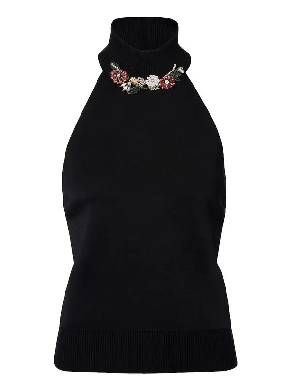 Givenchy Embellished Halterneck Top - Black
