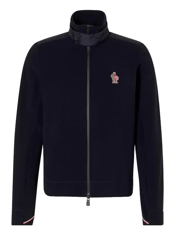 Moncler Fleece Zip-up Jacket - Blue