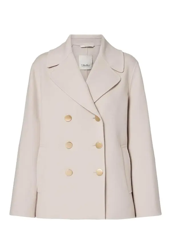 Max Mara Margot Virgin Wool Pea Coat - Beige