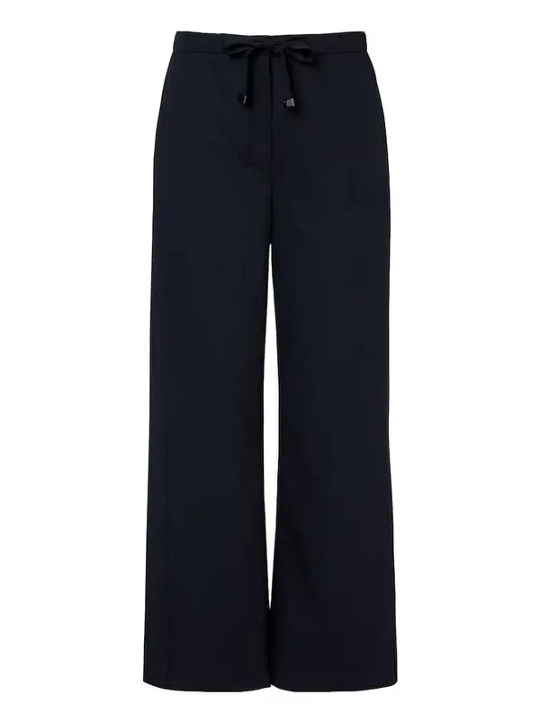 Max Mara Argenta Wide-leg Virgin Wool Pants - Blue