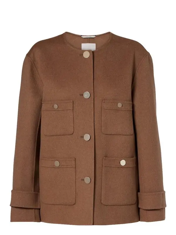 Max Mara Alba Virgin Wool Jacket - Brown