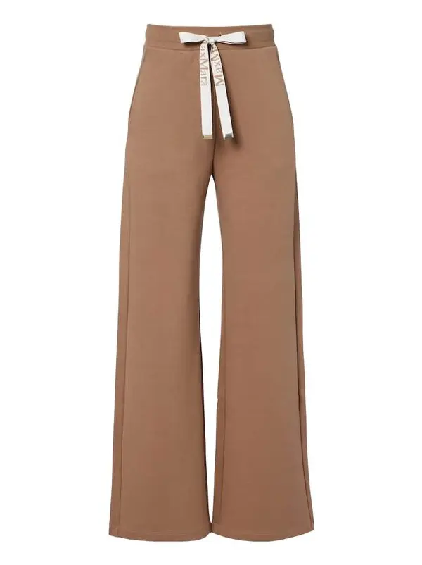 Max Mara Cotton-blend Straight-leg Trousers - Brown