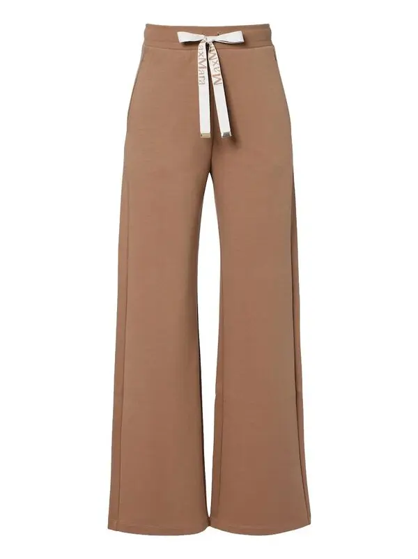 Max Mara Cotton-blend Straight-leg Trousers - Brown
